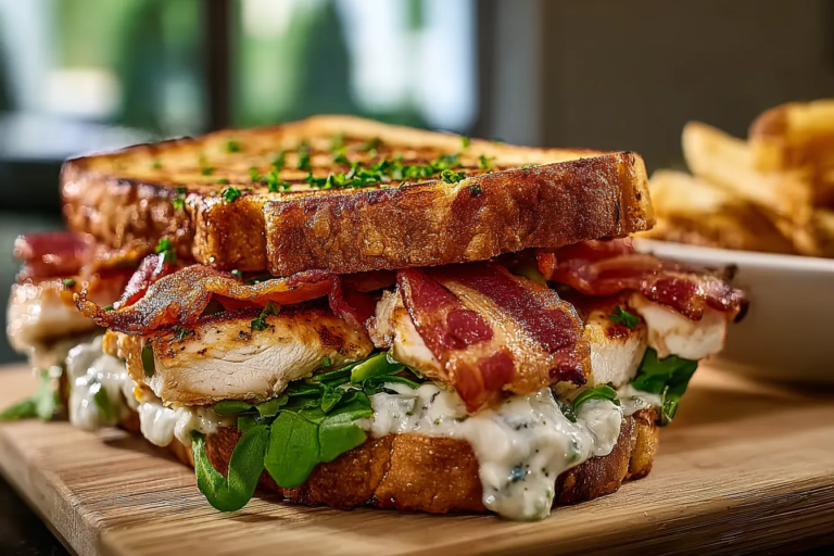 Savory Grilled Ranch Chicken Bacon Sandwich Melt Recipe
